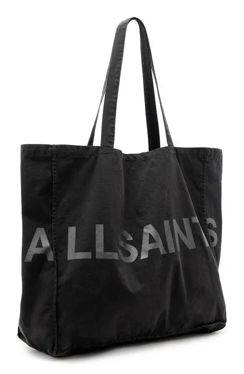 ALLSAINTS Large Biggy Cotton Tote - Black