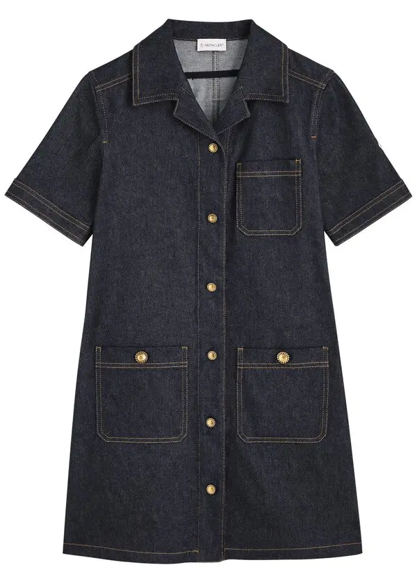 white christmas dresses Moncler Denim Corduroy-Timmed Shirt Jacket main image 1