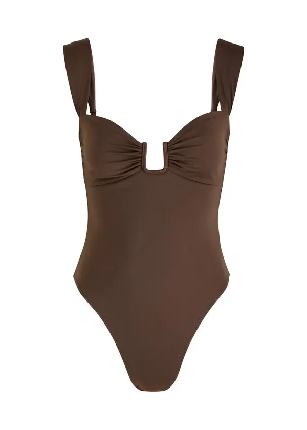 AWAY THAT DAY Cannes One-piece Swimsuit - Brown