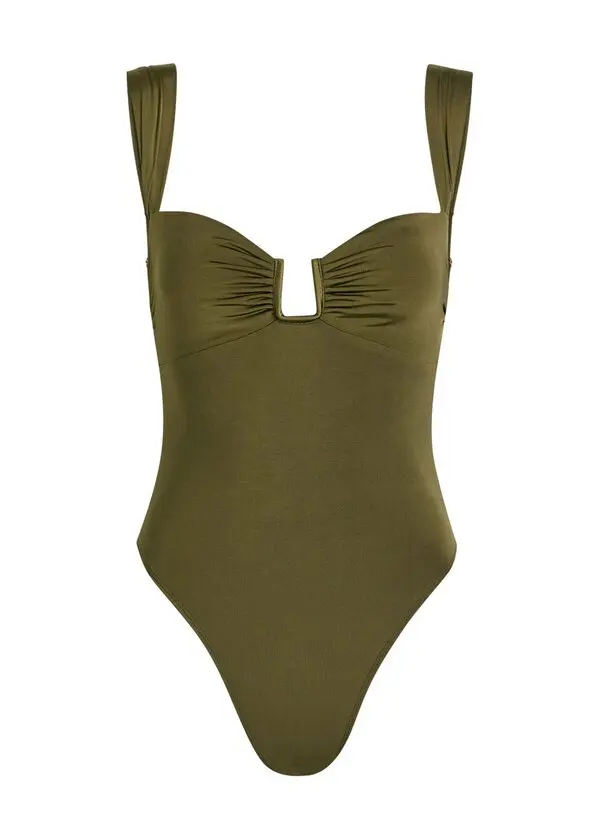 AWAY THAT DAY Cannes One-piece Swimsuit - Olive