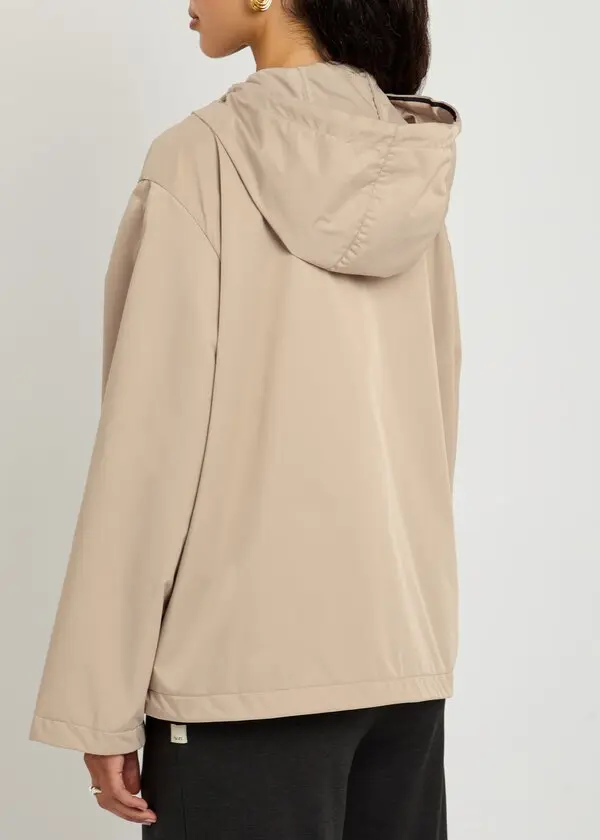 Moncler Cassiopea Hooded Shell Jacket - Beige