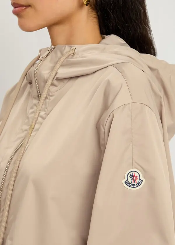 Moncler Cassiopea Hooded Shell Jacket - Beige