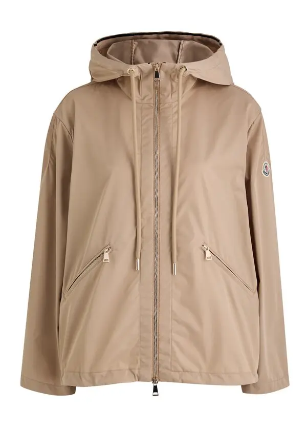 Moncler Cassiopea Hooded Shell Jacket - Beige