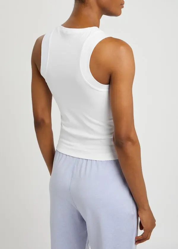 Vuori Ribbed Stretch-modal Tank - White