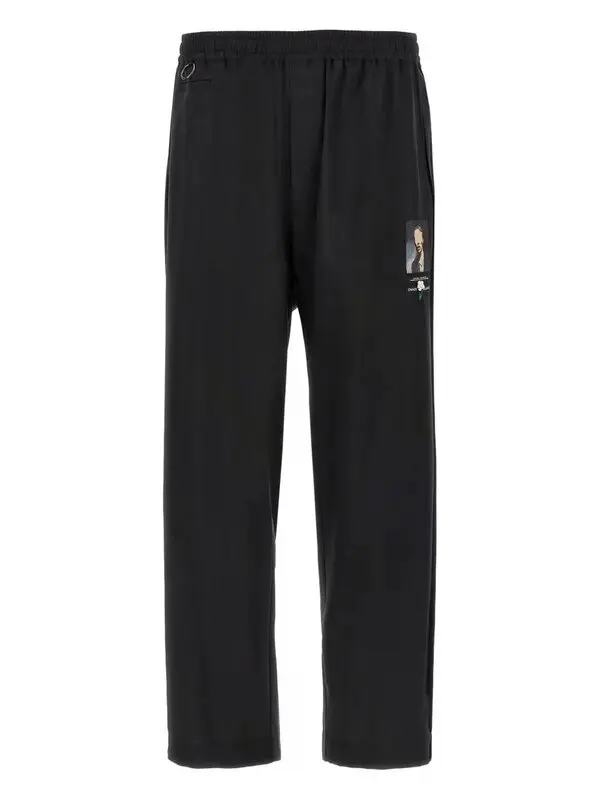 Undercover Elasticated Waist Trousers With Logo Print