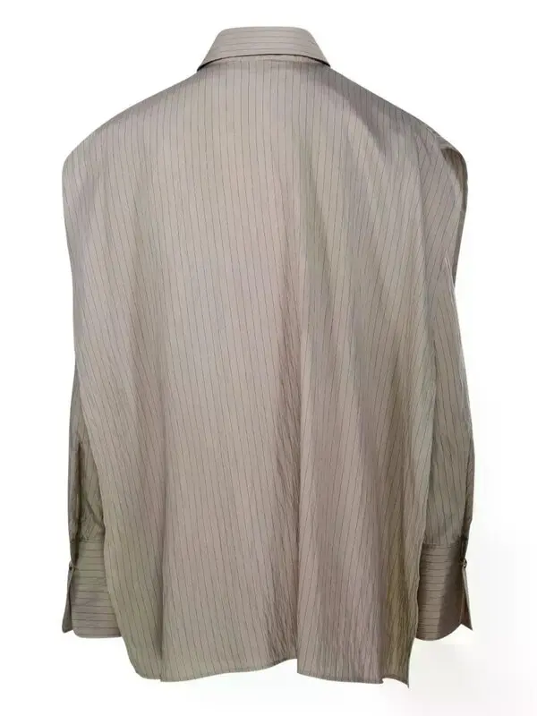 DARKPARK Cape-attached Pinstripe Shirt