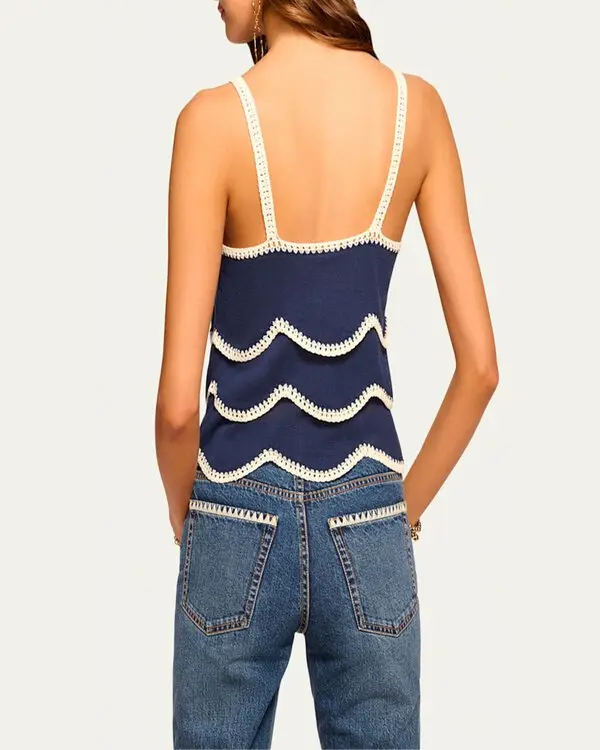 Ramy Brook Ariel Embroidered Sleeveless Top
