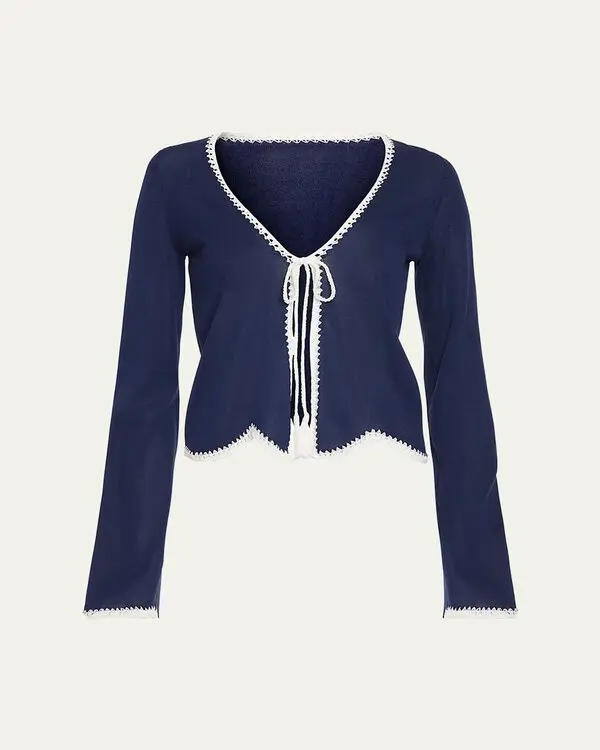 Ramy Brook Tara Crochet-trim Cardigan