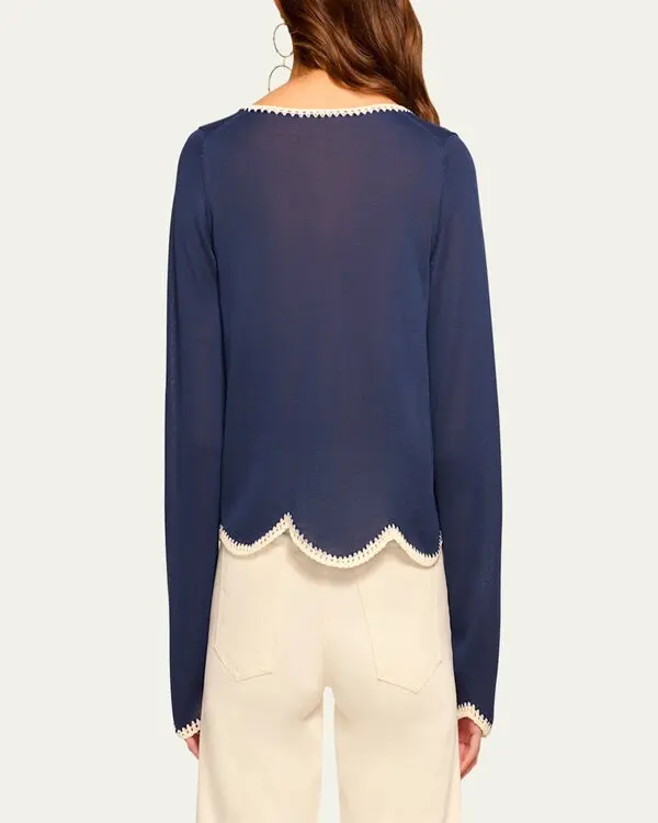 Ramy Brook Tara Crochet-trim Cardigan