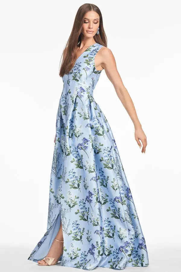 Sachin & Babi Brooke Printed Gown - Freesia Forest