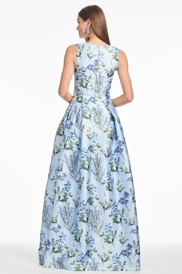 Sachin & Babi Brooke Printed Gown - Freesia Forest