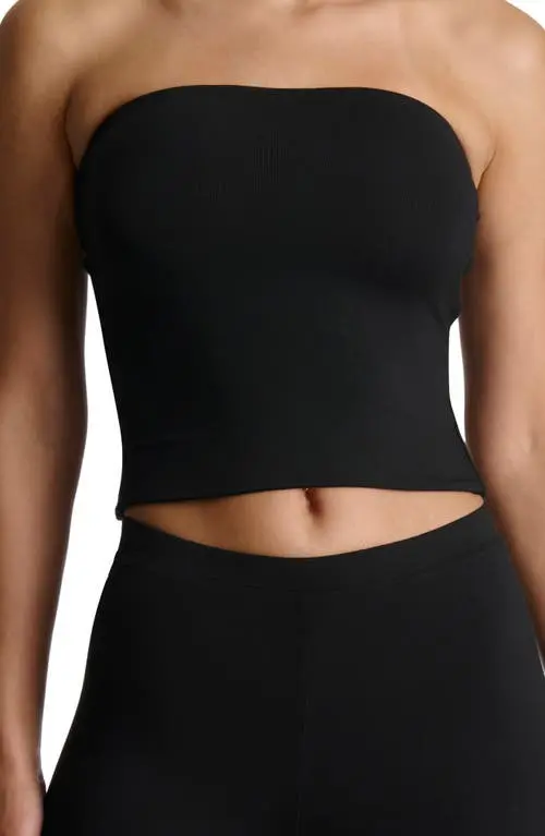 Naked Wardrobe Smooth Crop Tube Top - Black