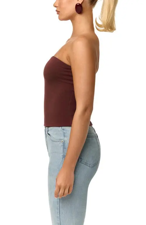 Naked Wardrobe Smooth Crop Tube Top - Chocolate