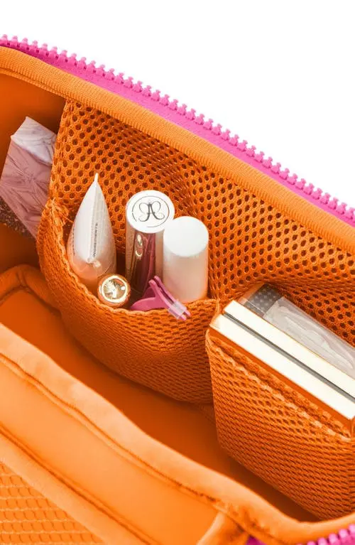 KUSSHI Neoprene Train Case - French Pink/sherbert