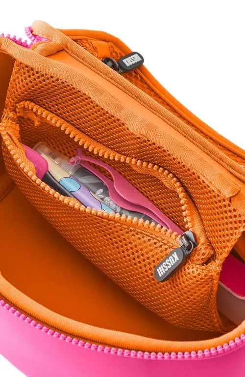 KUSSHI Neoprene Train Case - French Pink/sherbert