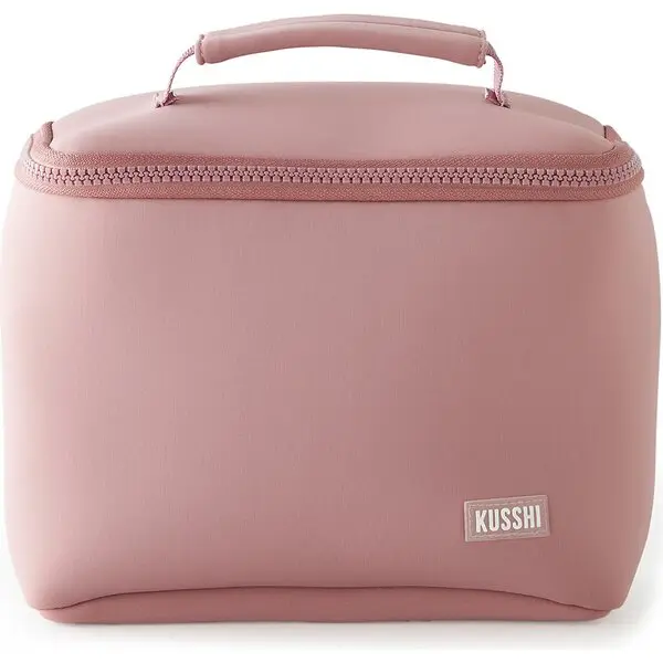 KUSSHI Neoprene Train Case - Mauve/stone