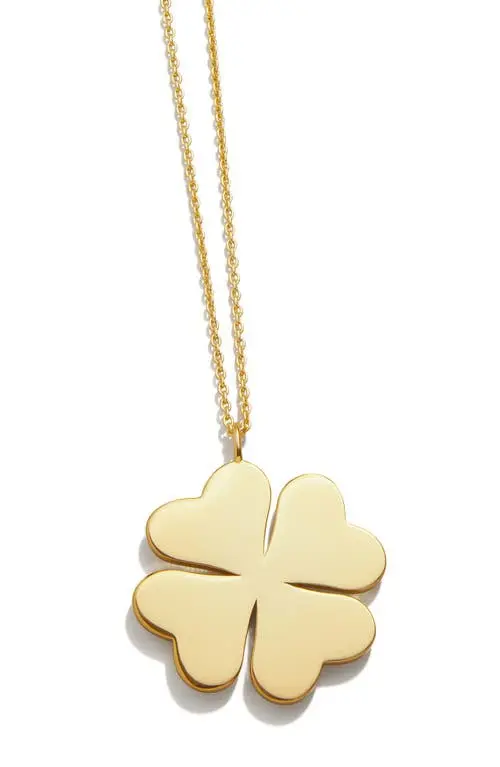 Baublebar Clover Initial Pendant Necklace - Gold