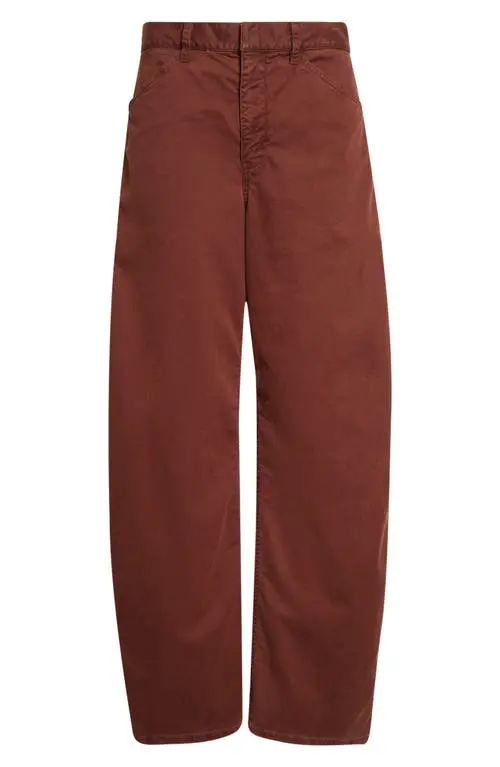 NILI LOTAN Tribeca Barrel Leg Trousers - Cabernet