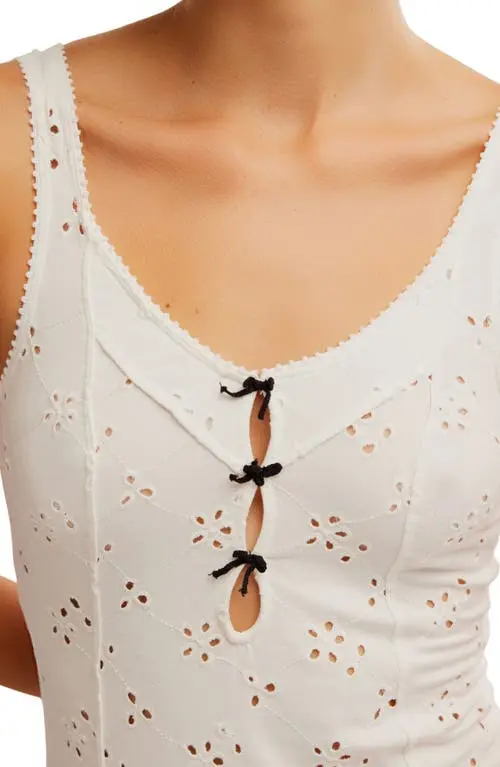Free People Full Bloom Embroidered Bodysuit