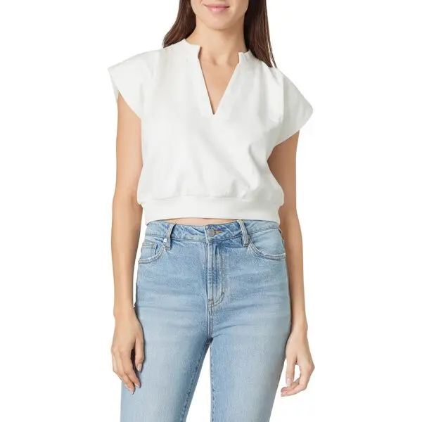 Habitual Extended Shoulder Crop Knit Top