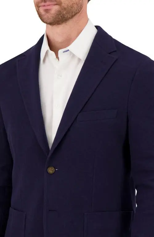 VICTOR EMMANUEL Comfort Knit Cotton Blend Sport Coat - Navy