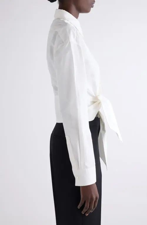 Givenchy Bow Taffeta Button-up Shirt