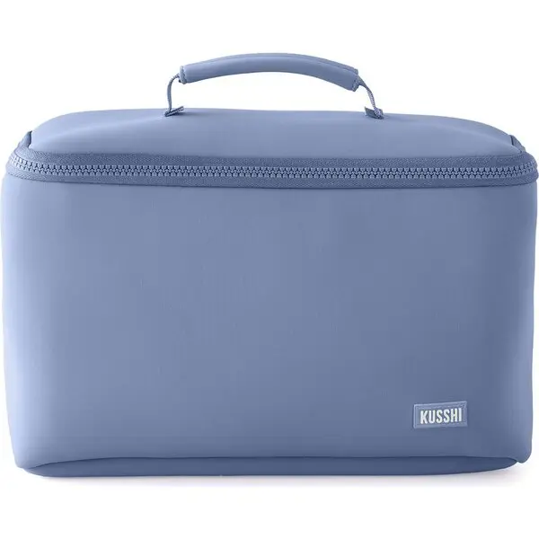 KUSSHI Train Case - Pearl Blue/sand Pink