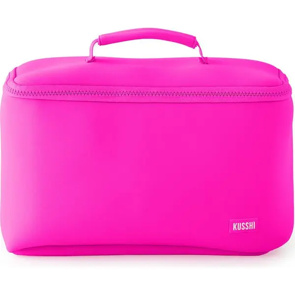 KUSSHI Train Case - Pink/indigo
