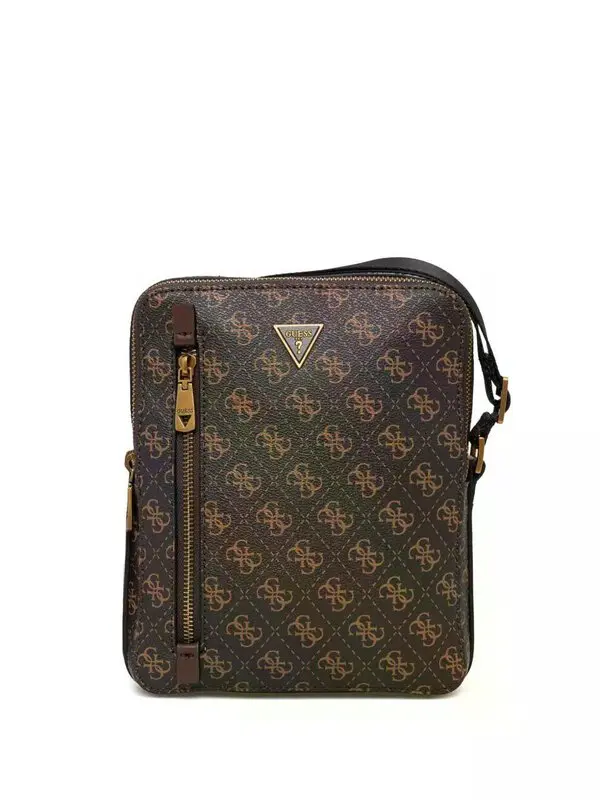 Guess Monogram Messenger Bag - Brown