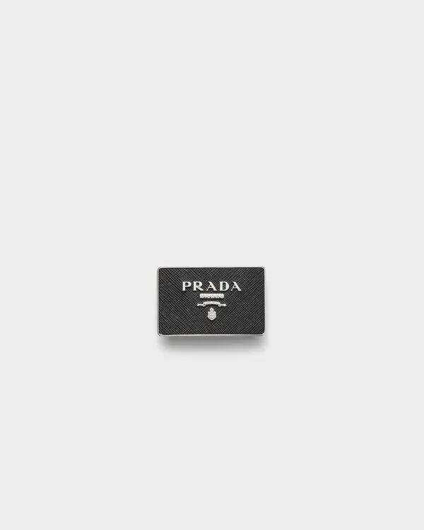 Prada Metal Belt Buckle - Anthracite Gray