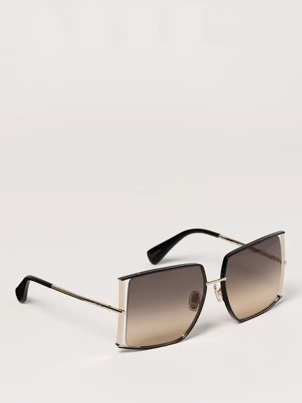 Max Mara Oversized Square Frame Sunglasses - Gold