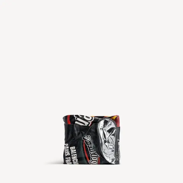 Balenciaga Chips Square Folded Wallet - Black