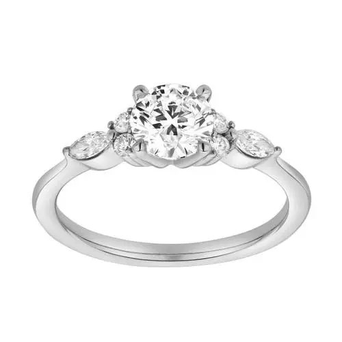 LUVMYJEWELRY Elora 14k Gold Lab Grown Diamond Engagement Ring 1 Ct - 14k White Gold