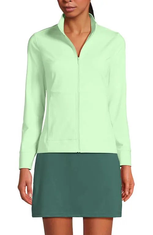 LANDS' END High Impact Full Zip Jacket - Icy Mint Green