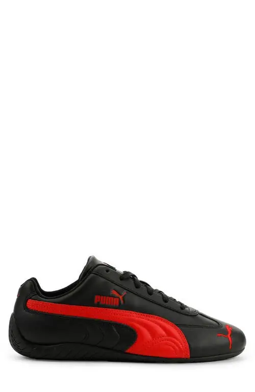 PUMA Speedcat Leather Sneaker - Black Red
