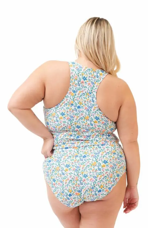 LIME RICKI SWIMWEAR Racerback Tankini Top