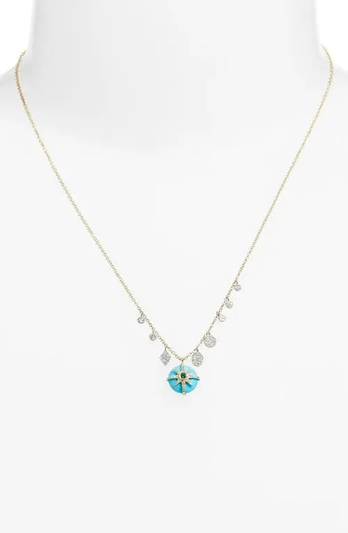 Meira T Turquoise And Diamond Pendant Necklace