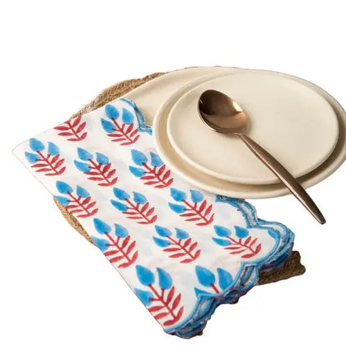 MELA ARTISANS Meadow Handblocked Napkin Set