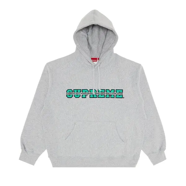 Supreme Collegiate Acronym Hooded Sweatshirt - Grey