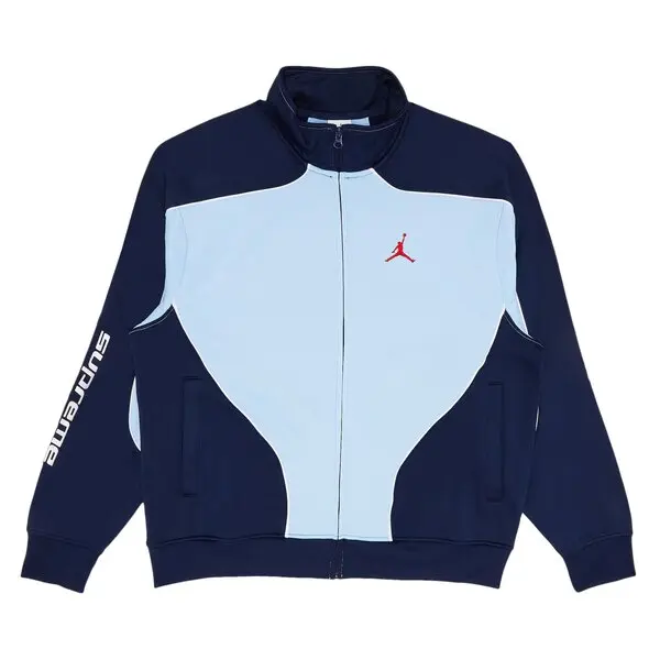 Supreme X Jordan Tricot Track Jacket - Blue