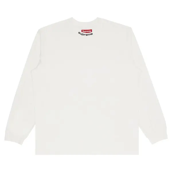 Supreme Embroidered Collar Long-sleeve Top - White