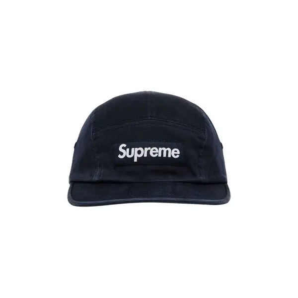 Supreme Washed Chino Twill Camp Cap - Blue