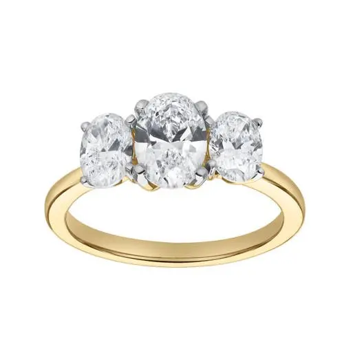 LUVMYJEWELRY Delila 14k Gold Lab Grown Diamond Trinity Ring - 14k Yellow Gold