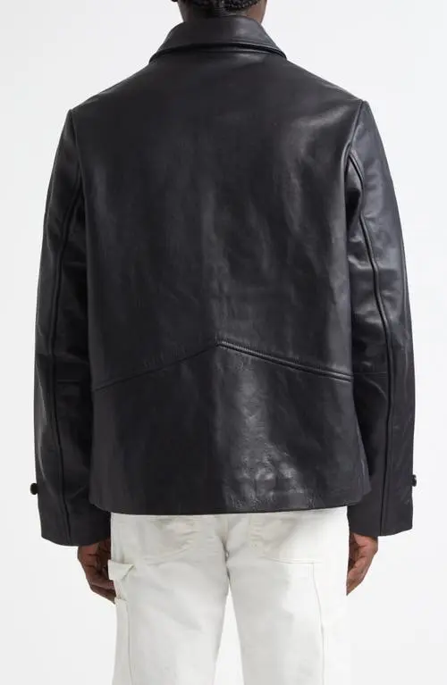 BODE Cropped Continental Leather Coat