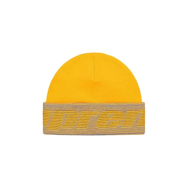 Supreme Reflective Jacquard Beanie - Yellow