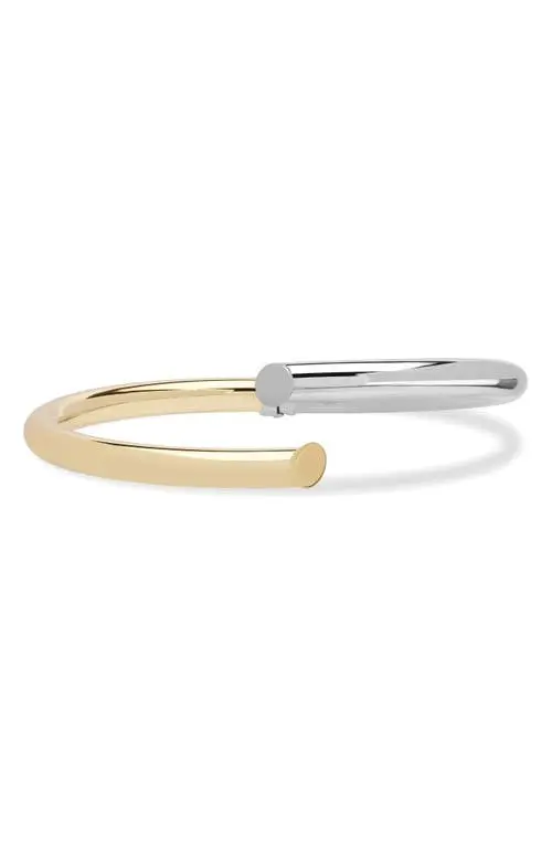 Lana Jewelry 14k Gold Two-tone Layered Edge Bangle Bracelet - Gold/siver