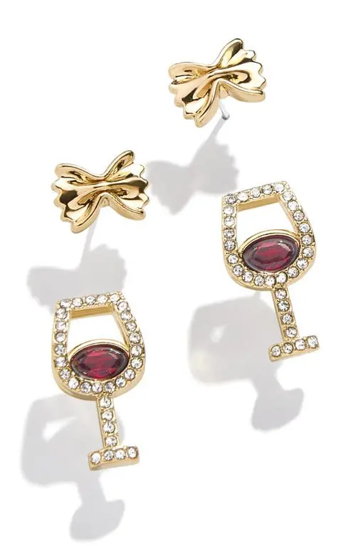 Baublebar Set Of 2 Stud Earrings - Red