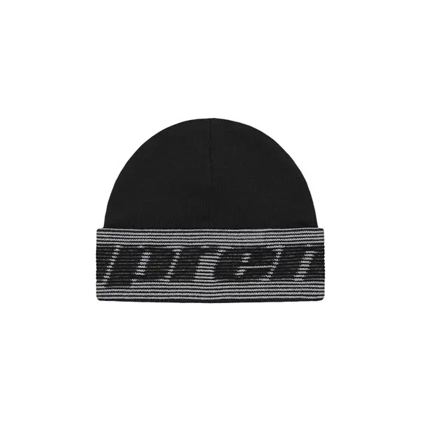 Supreme Reflective Jacquard Beanie - Black