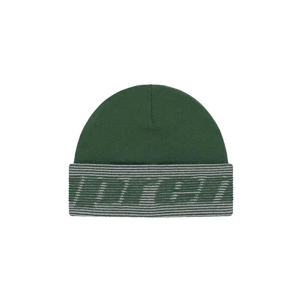 Supreme Reflective Jacquard Beanie - Green