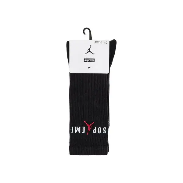 Supreme X Jordan Crew Socks - Black
